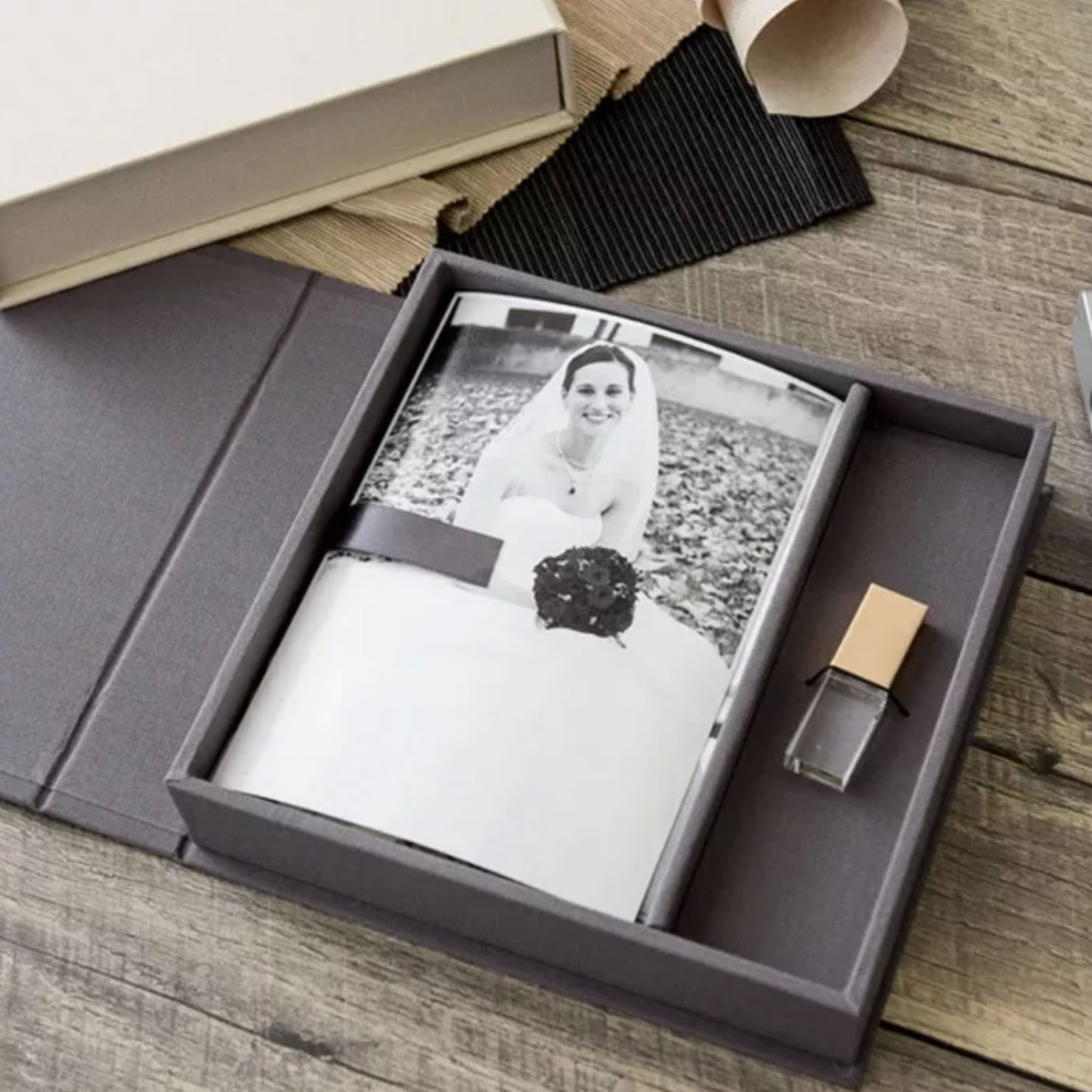 Custom Linen USB Box Wholesale Custom Linen USB Box Wholesale