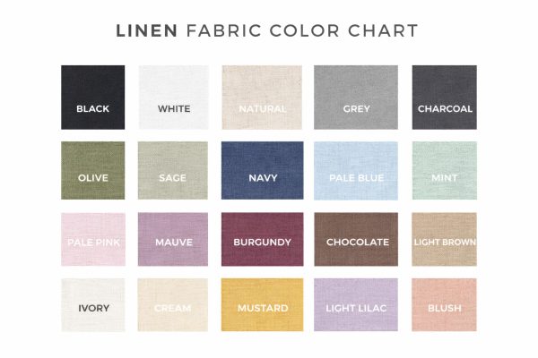 Fabric Color Chart Of Silk, Linen, Satin Ribbon, Hemp & Cotton