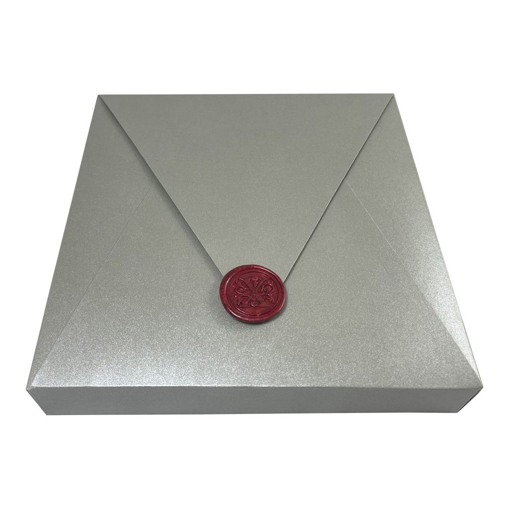 Silver Wax Sealed Envelope Mailing Box