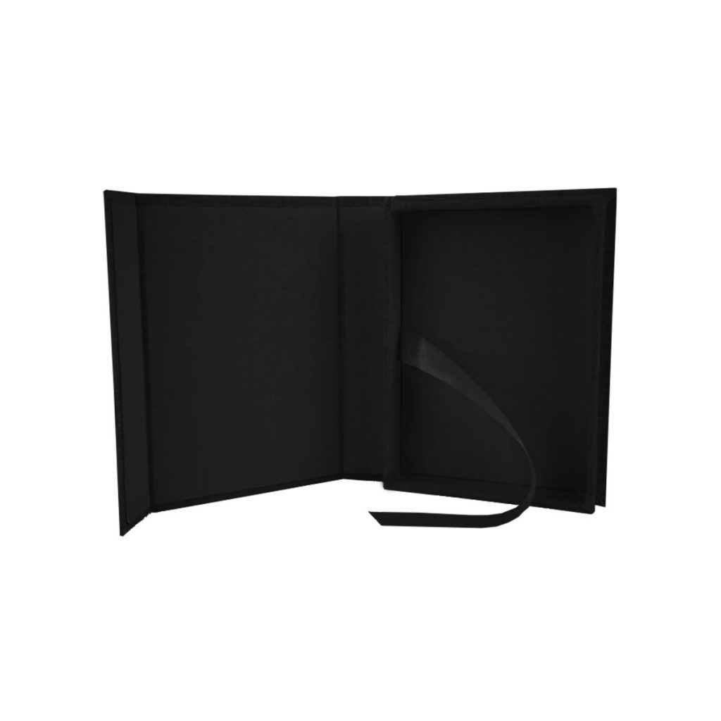 Black Linen Photo Box Custom Size | Thai Linen Box Factory