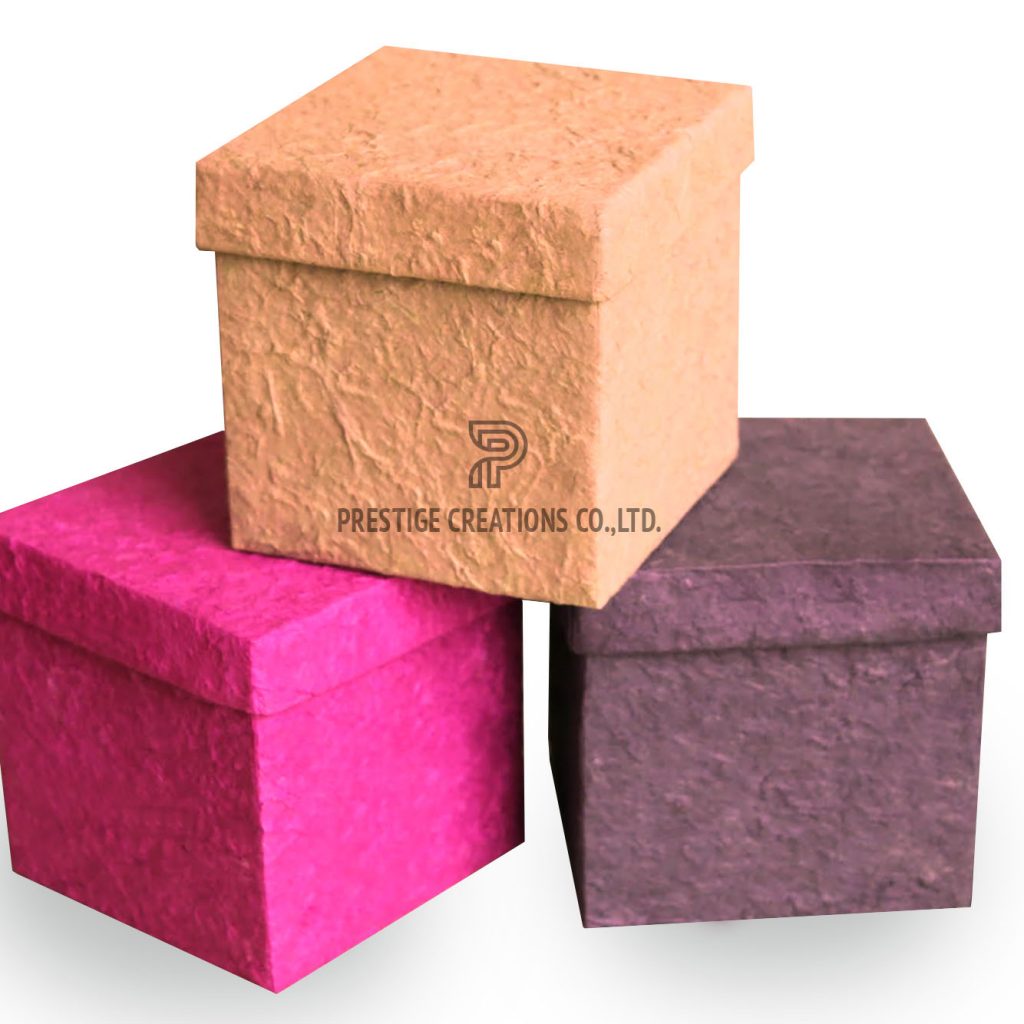 Square Shape Mulberry Paper Boxes For Thailand's Saa Paper Box Factory