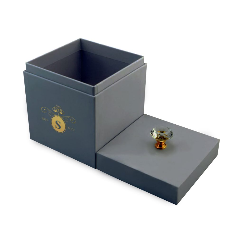 Branded Grey Color Paper Gift Box
